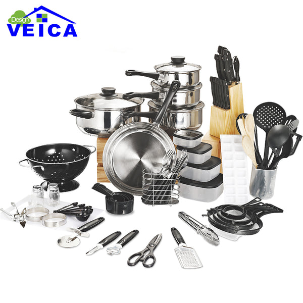 80 Piece Cookware Cooking Pots And Pans Set